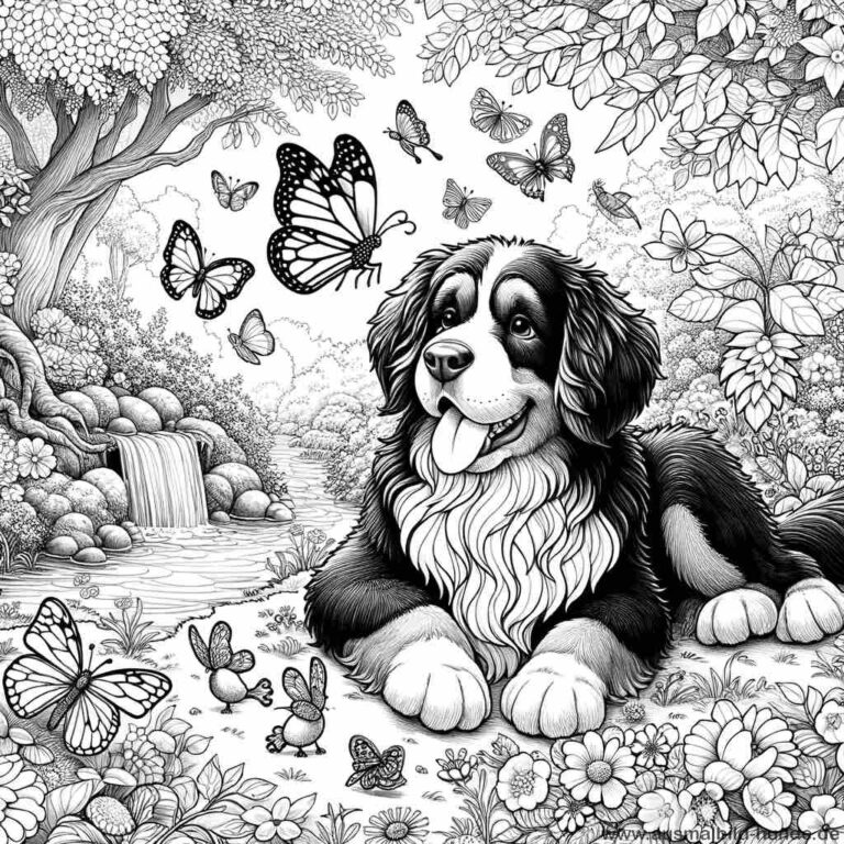 Ausmalbild Hunde, kostenlose Hunde Ausmalbilder für Kinder