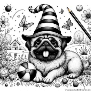 Ausmalbild Hunde, kostenlose Hunde Ausmalbilder für Kinder